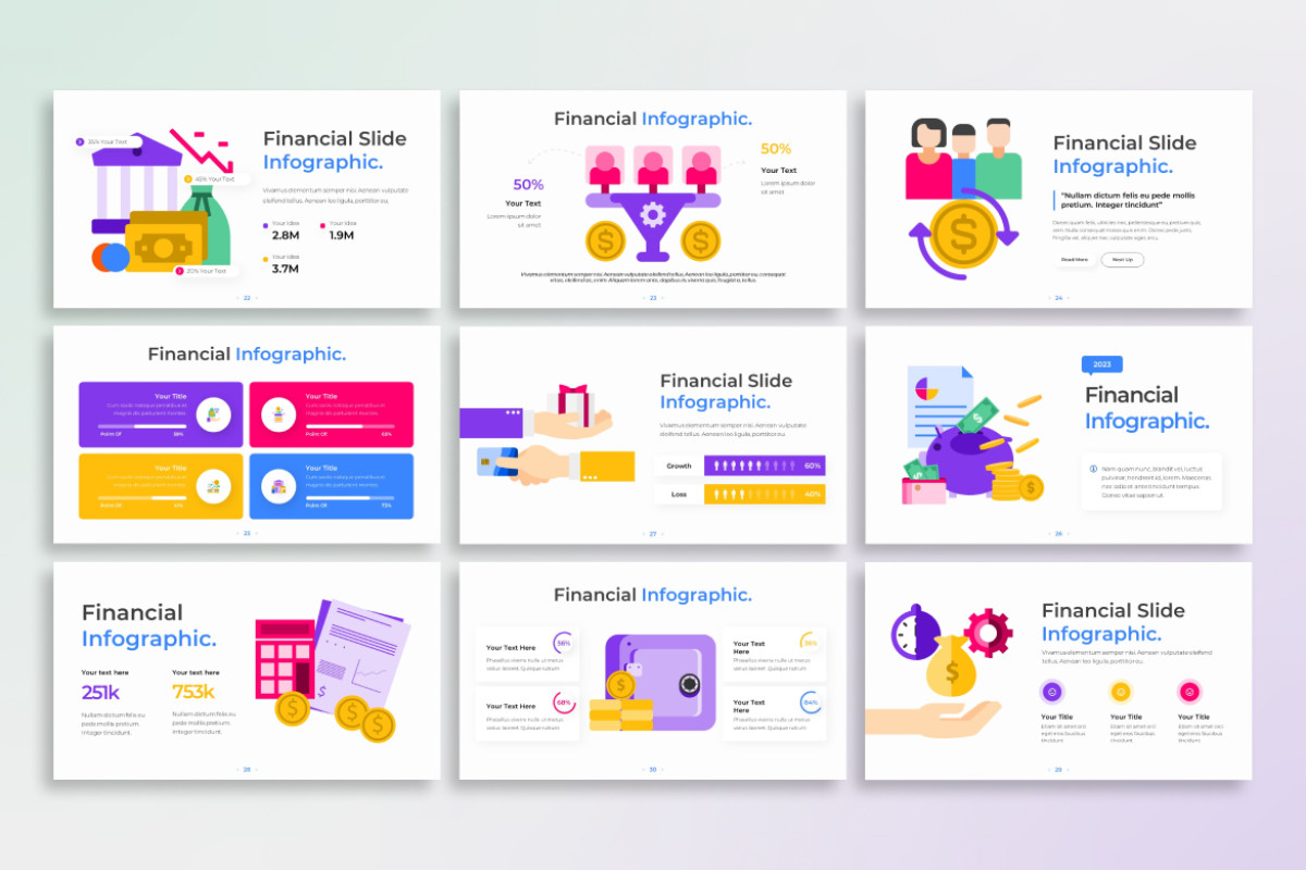 Financial PowerPoint Infographic Template | Nulivo Market