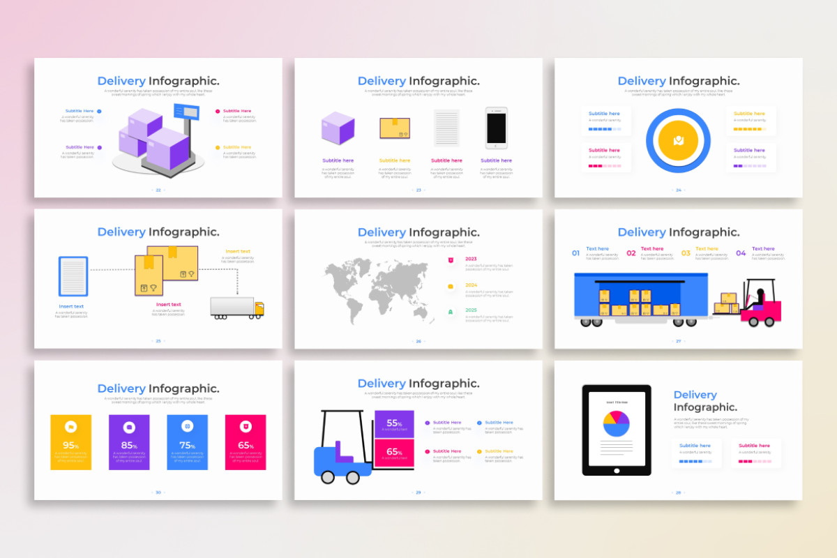 Delivery PowerPoint Infographic Template | Nulivo Market
