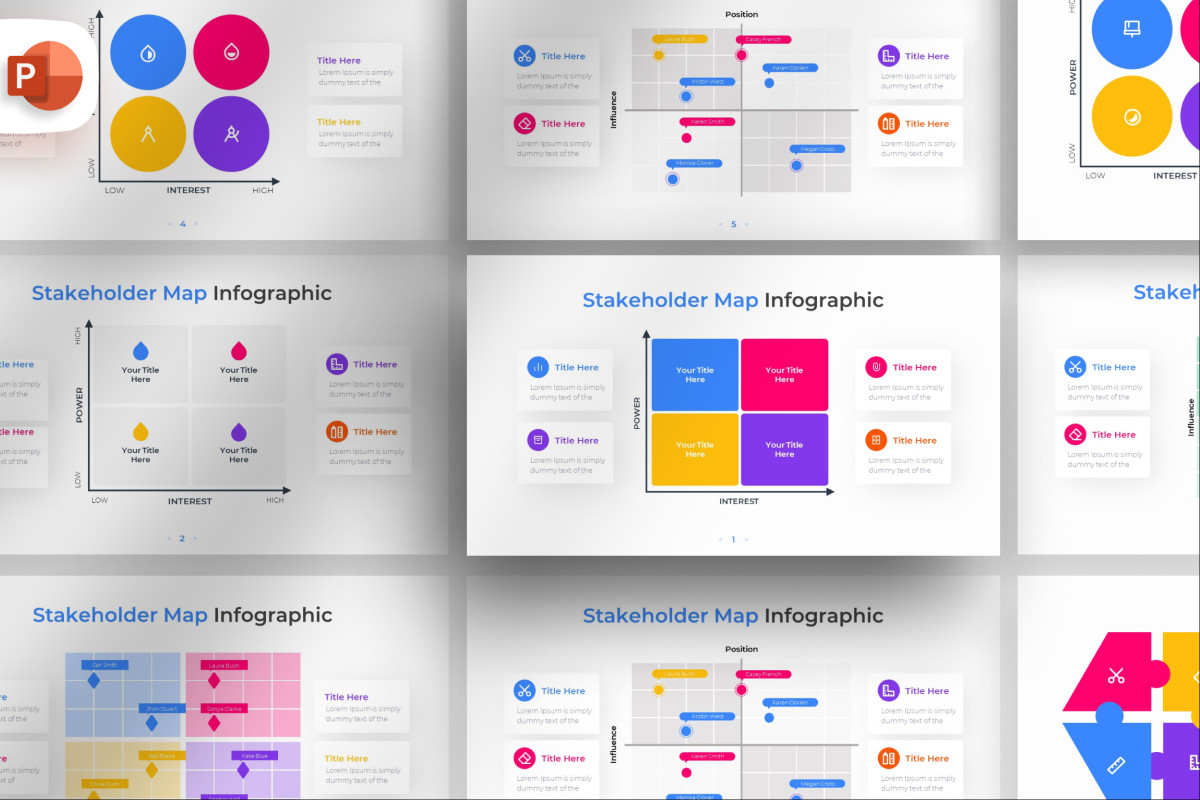 Stakeholder Map PowerPoint Infographic Template | Nulivo Market
