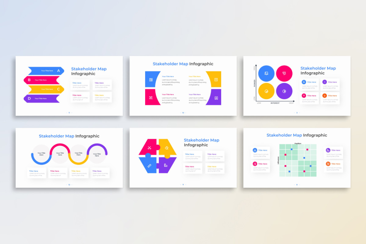 Stakeholder Map PowerPoint Infographic Template | Nulivo Market