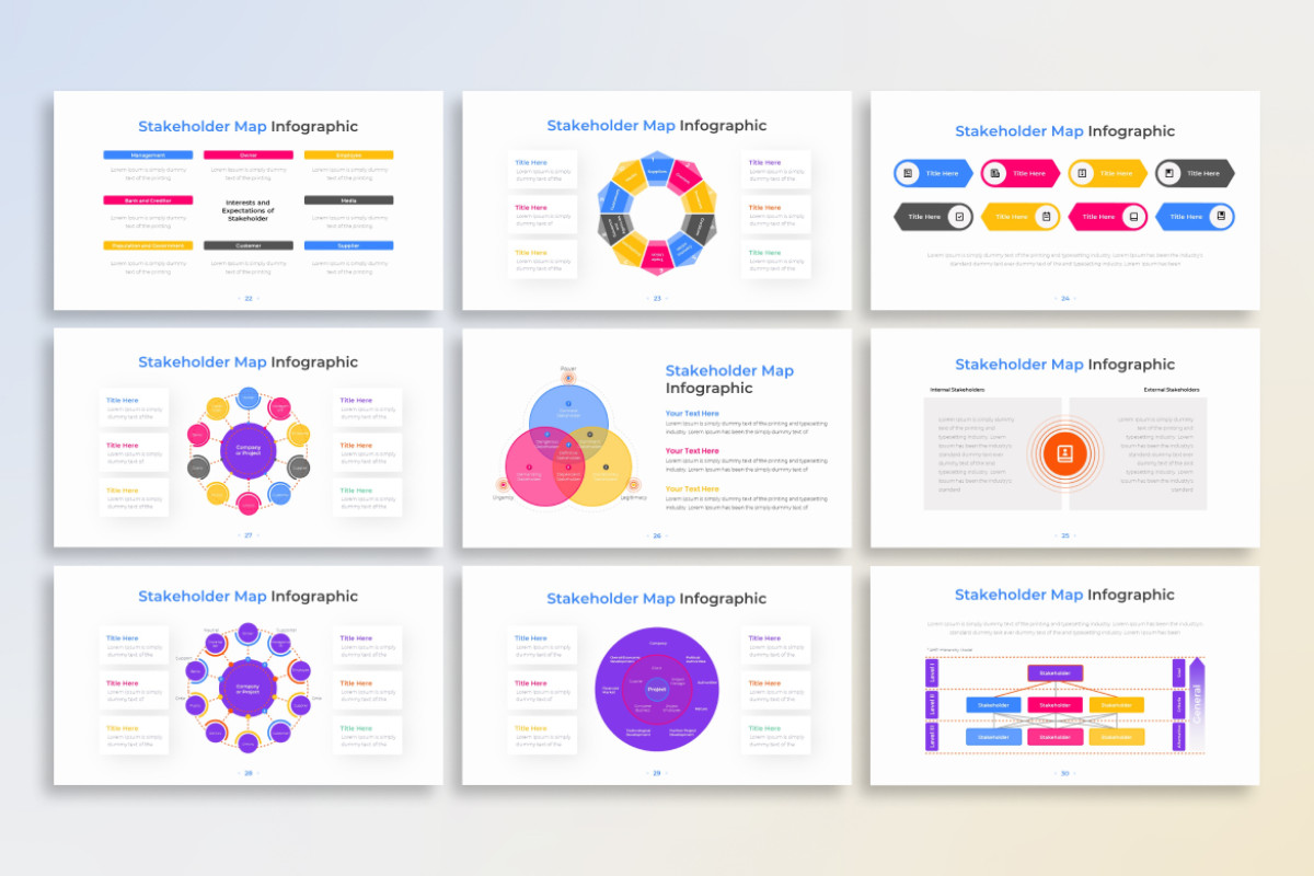 Stakeholder Map PowerPoint Infographic Template | Nulivo Market