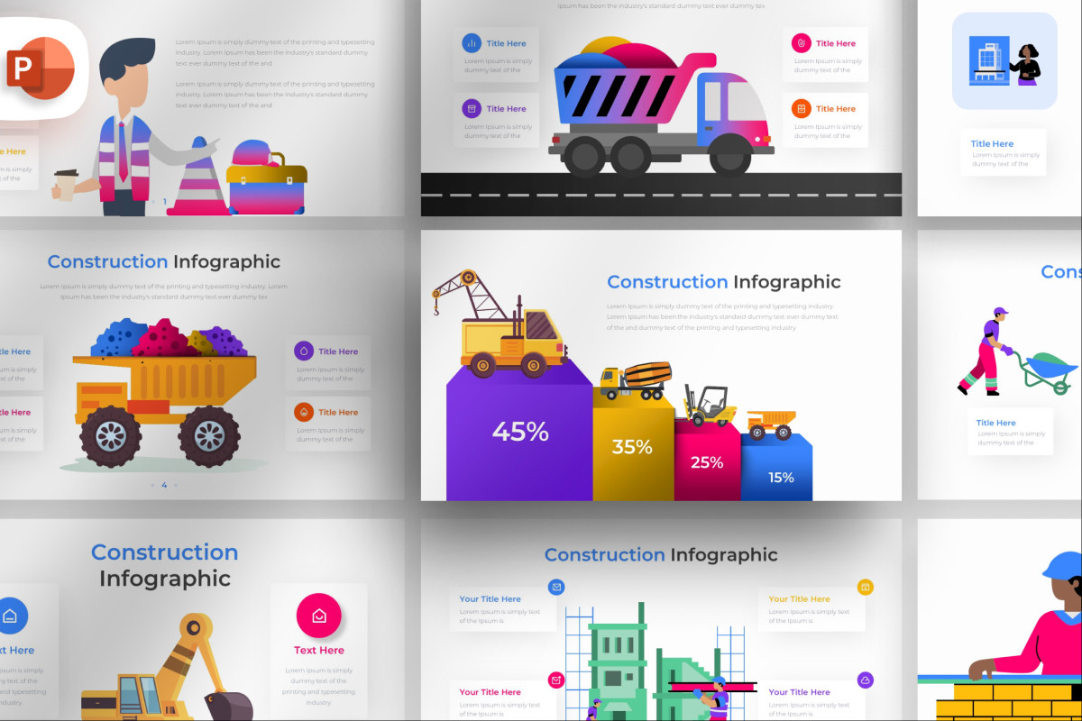 Construction PowerPoint Infographic Template | Nulivo Market