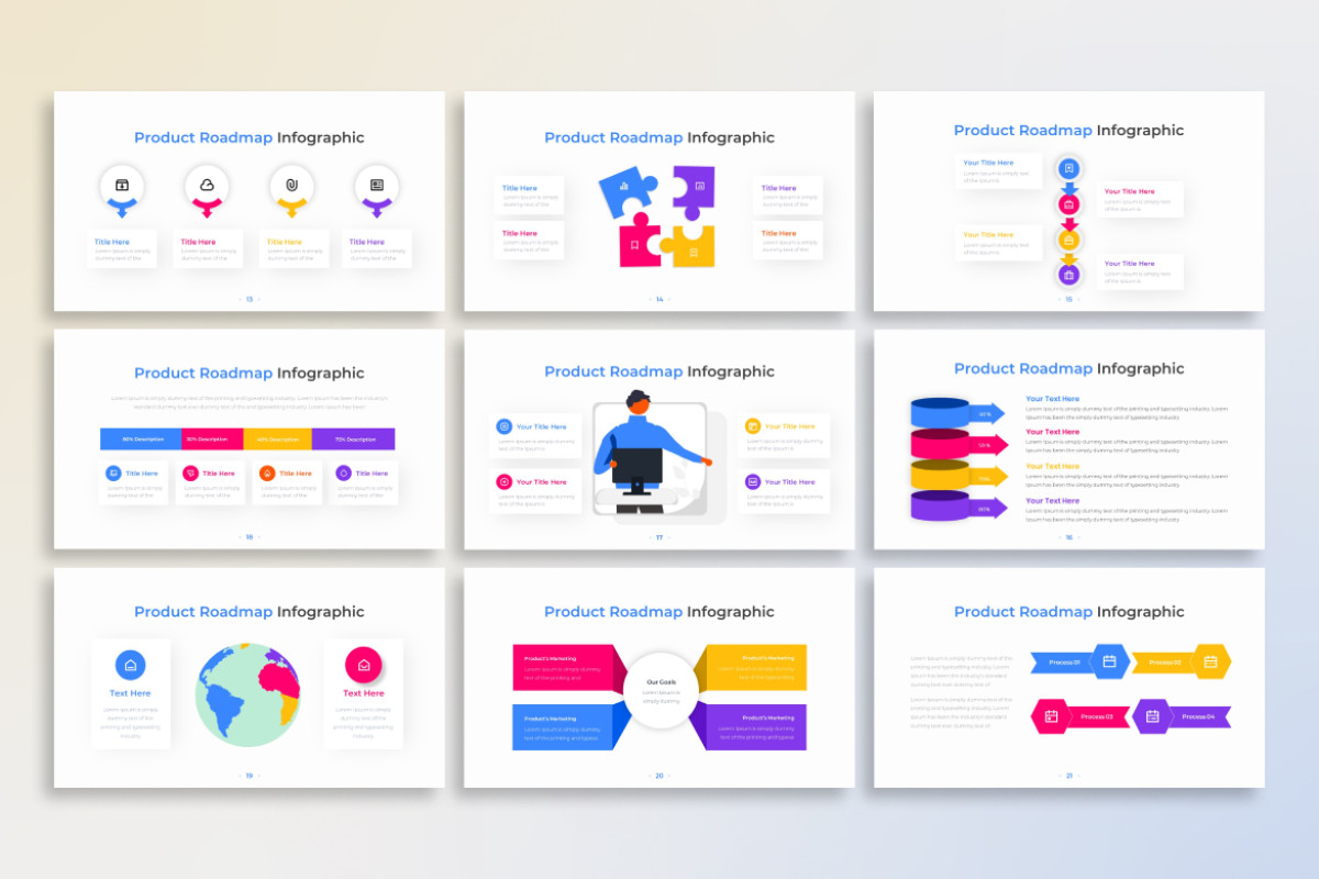 Product Roadmap PowerPoint Infographic Template | Nulivo Market