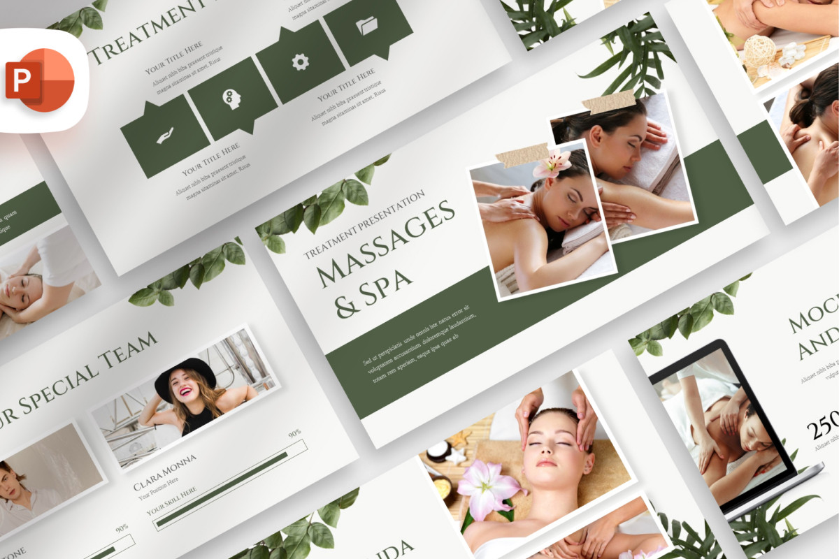 Massages and Spa Center PowerPoint Template | Nulivo Market