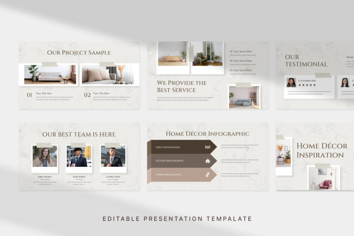 Minimalist Home Decor PowerPoint Template | Nulivo Market