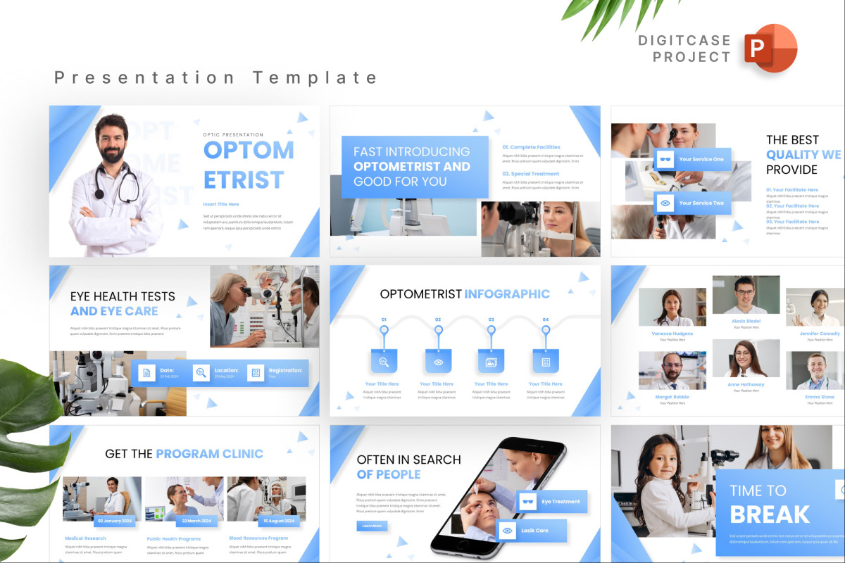 Professional Optometrist PowerPoint Template | Nulivo Market