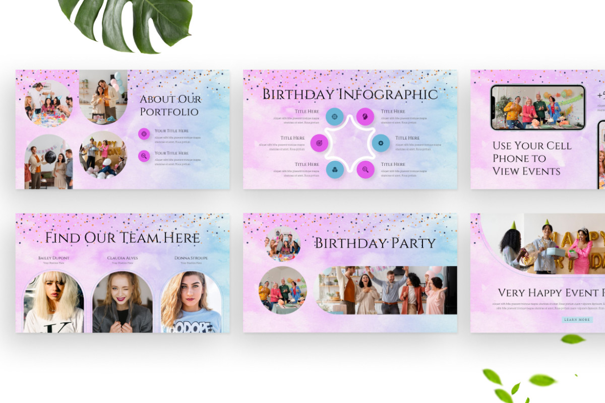 Birthday Event Planner PowerPoint Template | Nulivo Market