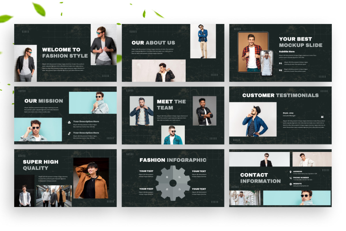 Attractive Men Fashion PowerPoint Template | Nulivo Market