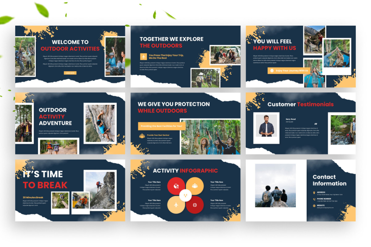 Fun Outdoor Activities PowerPoint Template | Nulivo Market
