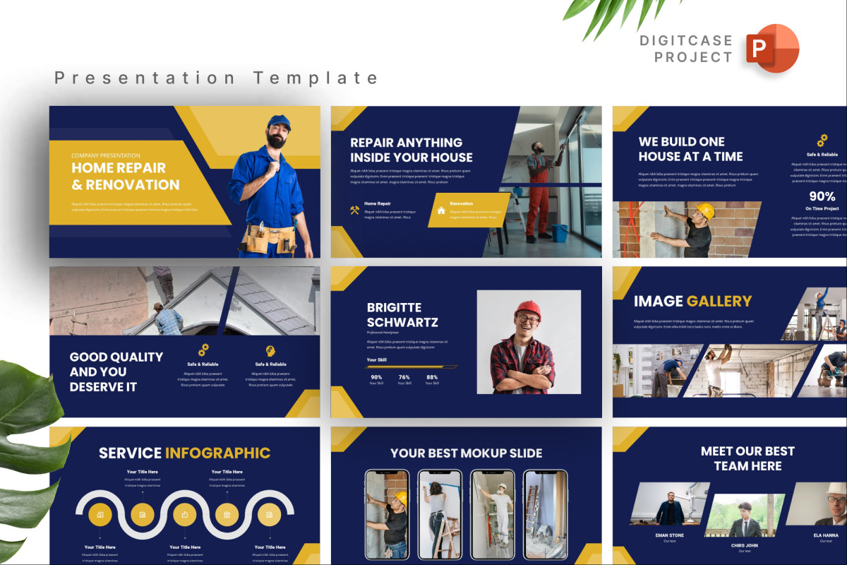 Simply Home Repair & Renovation PowerPoint Template | Nulivo Market