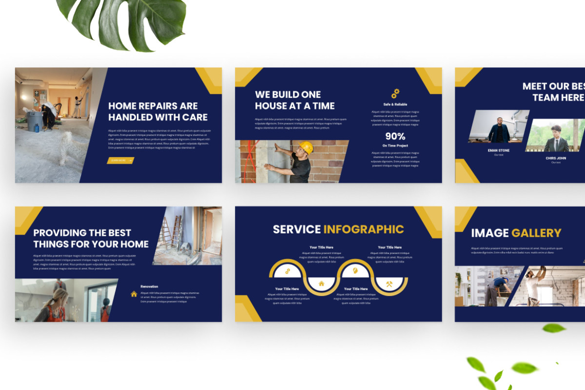 Simply Home Repair & Renovation PowerPoint Template | Nulivo Market