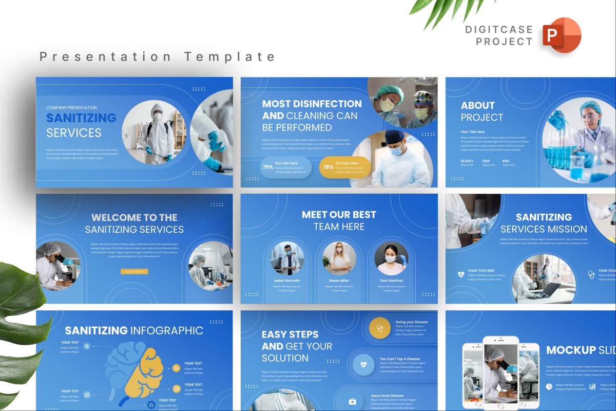 Hygiene Sanitizing Services PowerPoint Template | Nulivo Market