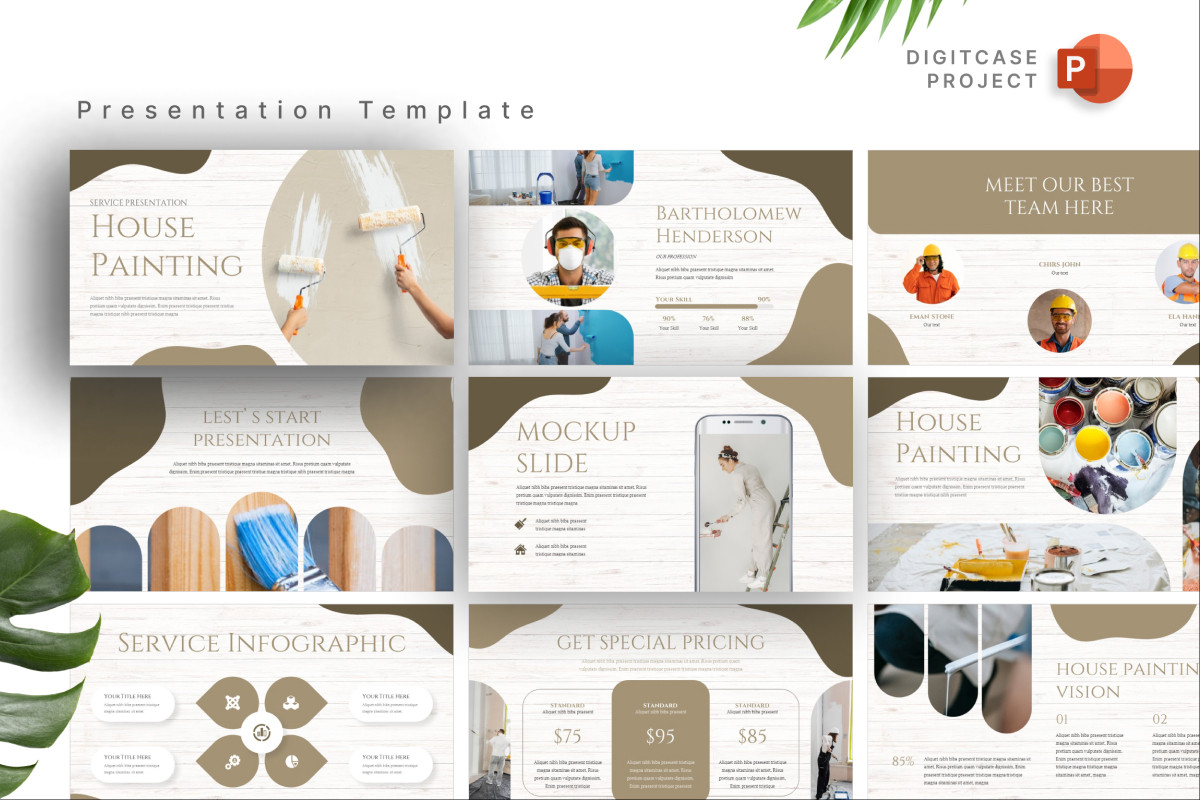 House Painting Services PowerPoint Template | Nulivo Market