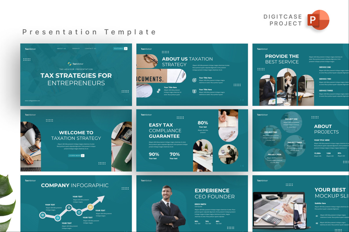 Professional Tax Advisor PowerPoint Template | Nulivo Market