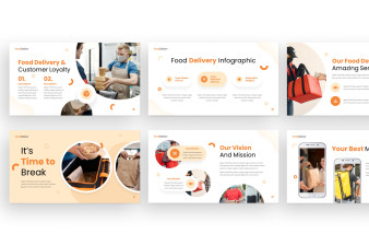 Playful Food Delivery Service PowerPoint Template | Nulivo Market