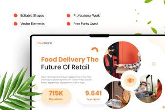 Playful Food Delivery Service PowerPoint Template | Nulivo Market
