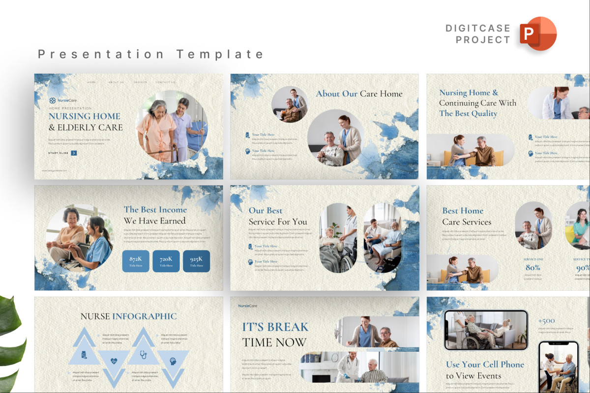 Aesthetic Elderly Care PowerPoint Template | Nulivo Market