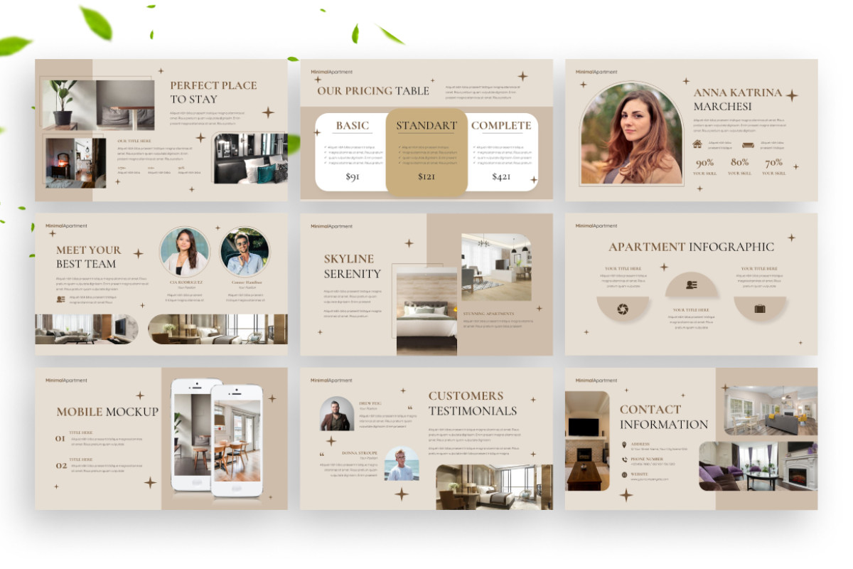 Minimalist Apartment PowerPoint Template | Nulivo Market