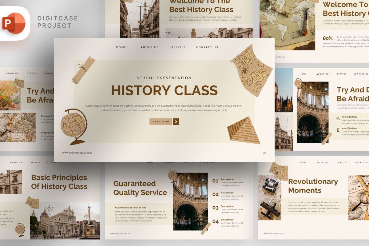 History Class PowerPoint Presentation Template | Nulivo Market