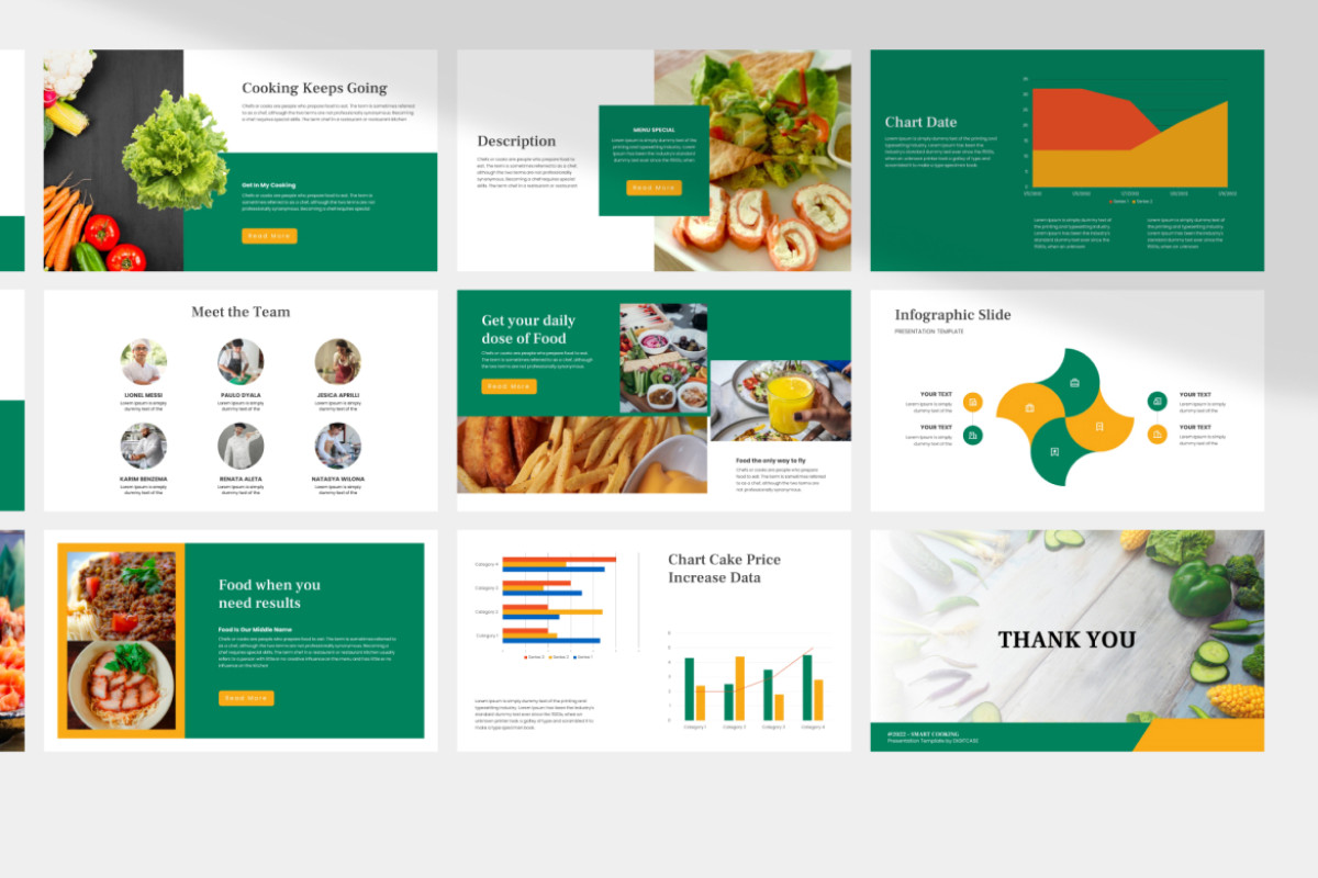 Fresh Creative Cooking Google Slide Template | Nulivo Market