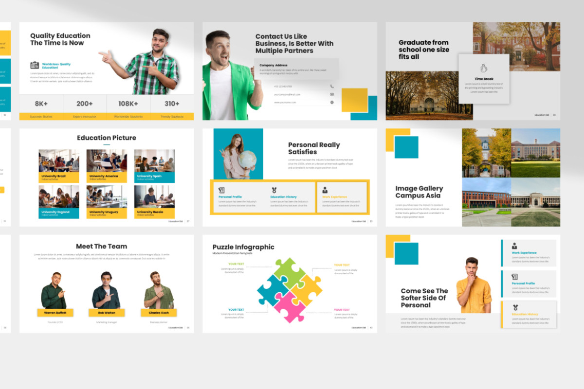 Modern Education Google Slide Template | Nulivo Market