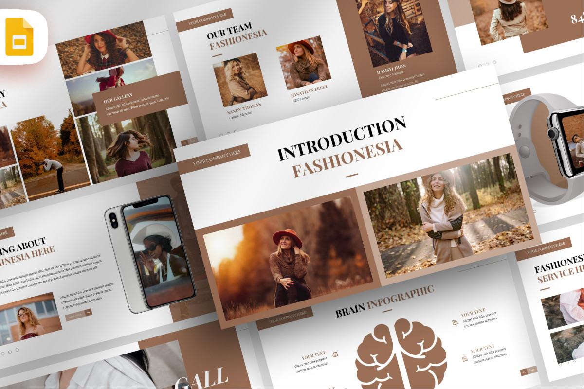 Warm Aesthetic Fashion Google Slide Template | Nulivo Market