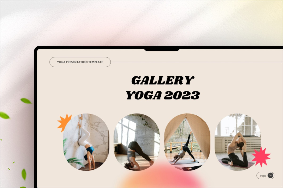 Retro Yoga Class Google Slide Template | Nulivo Market