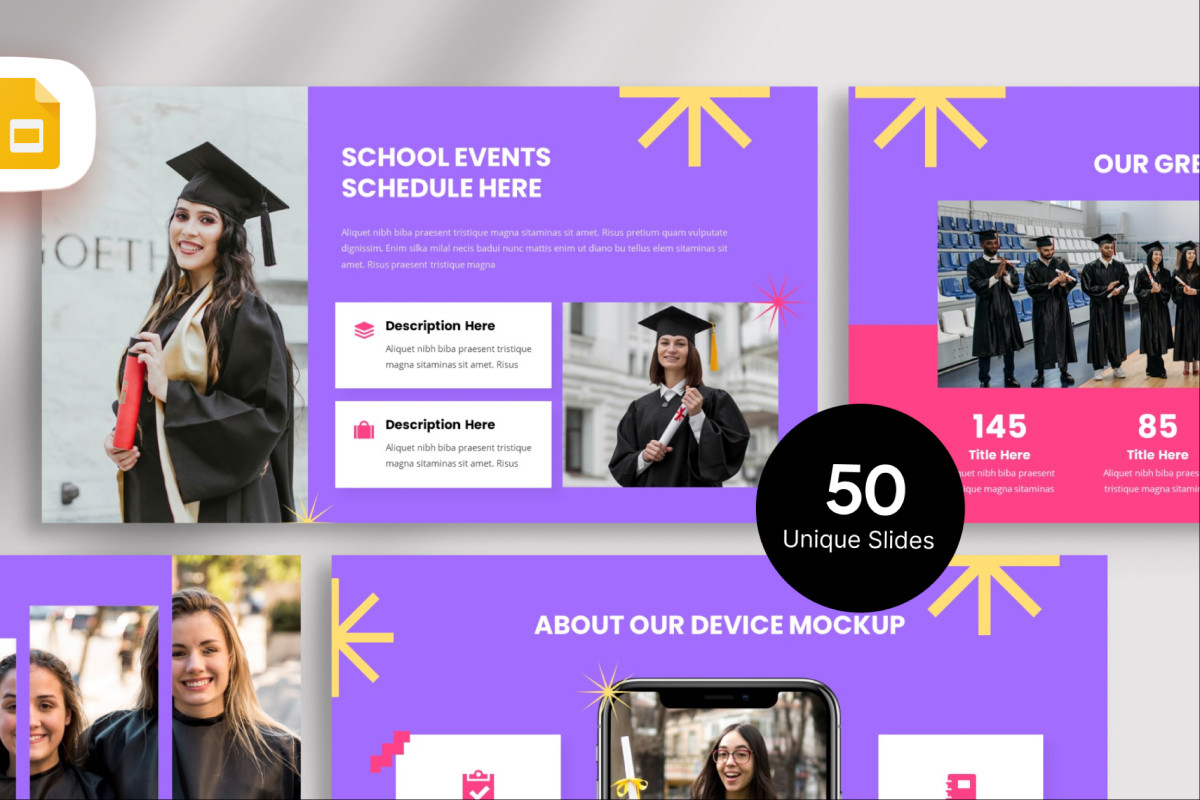 Virtual Graduation Google Slide Template | Nulivo Market