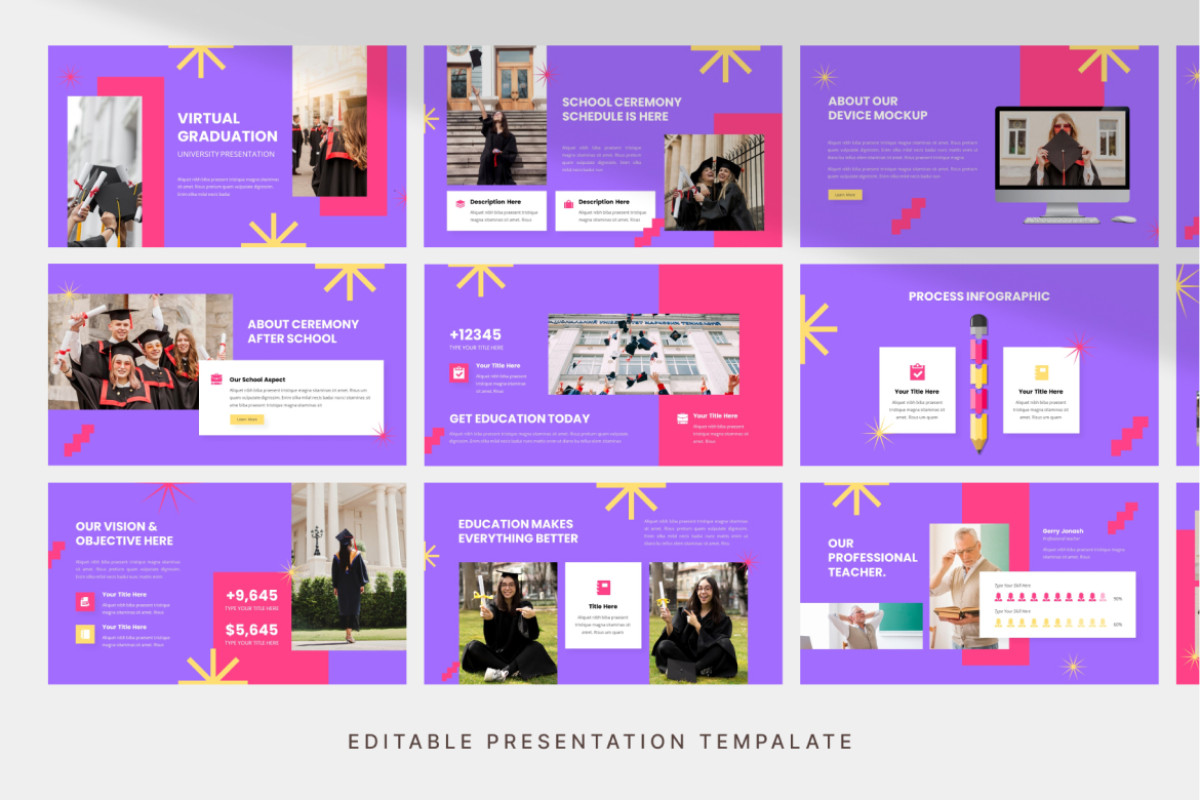 Virtual Graduation Google Slide Template | Nulivo Market