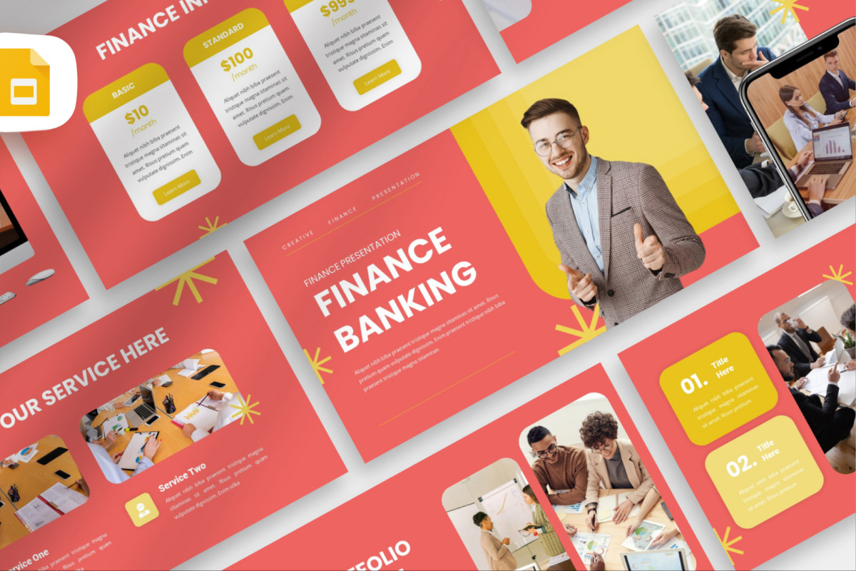Finance Banking Google Slide Template | Nulivo Market