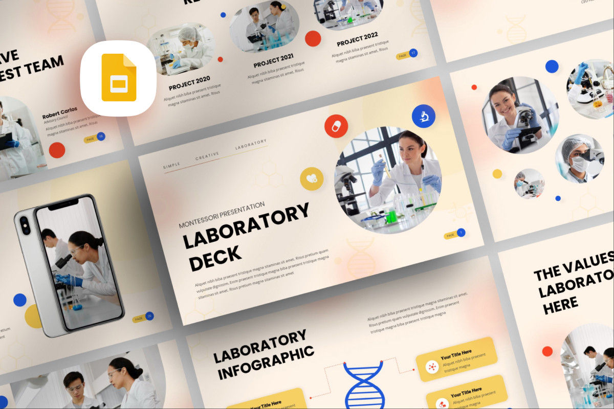 Laboratory Deck Google Slide Template | Nulivo Market