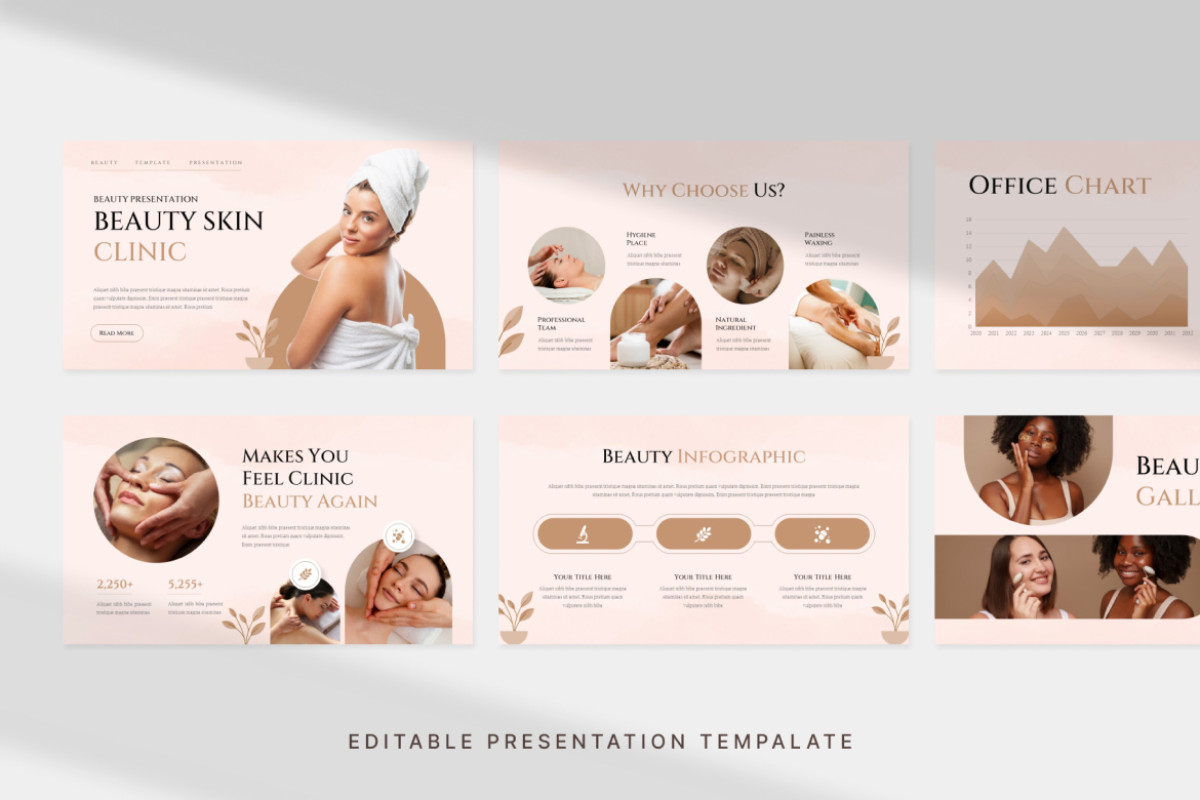 Beauty Skin Clinic Google Slide Template | Nulivo Market