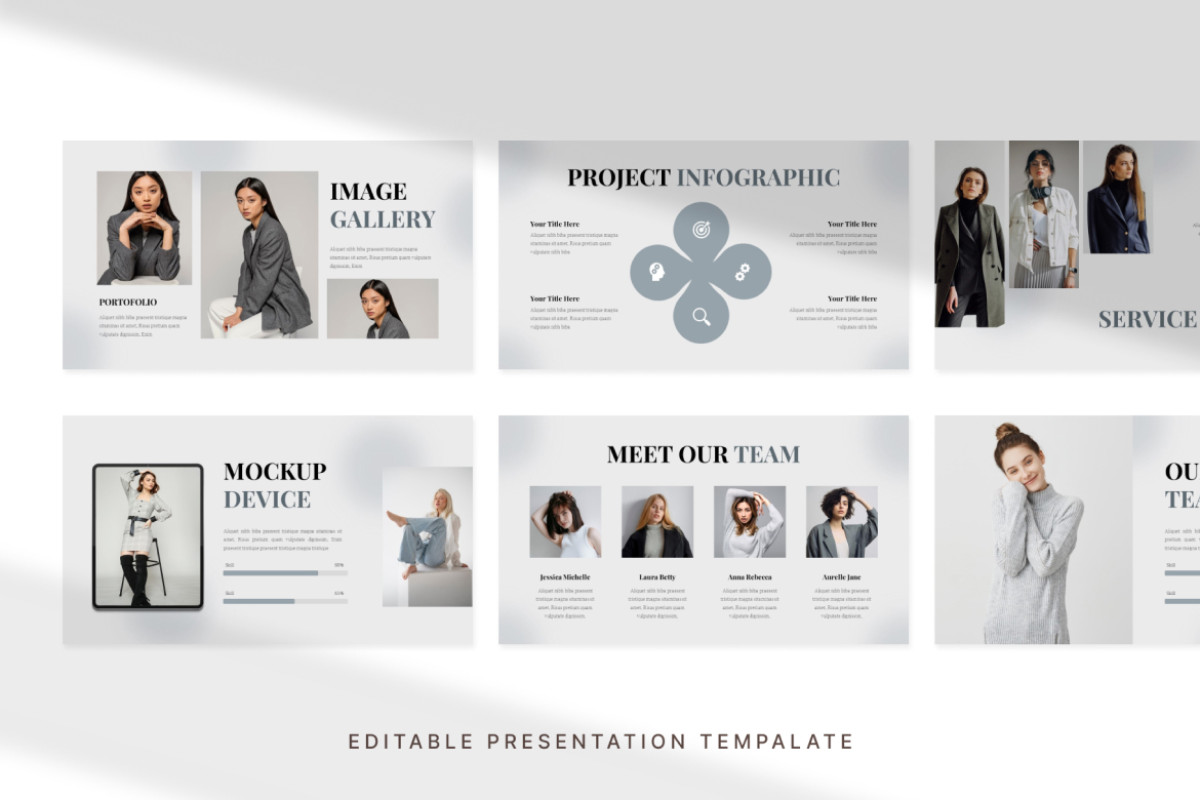 Clean Photography Portfolio Google Slide Template | Nulivo Market