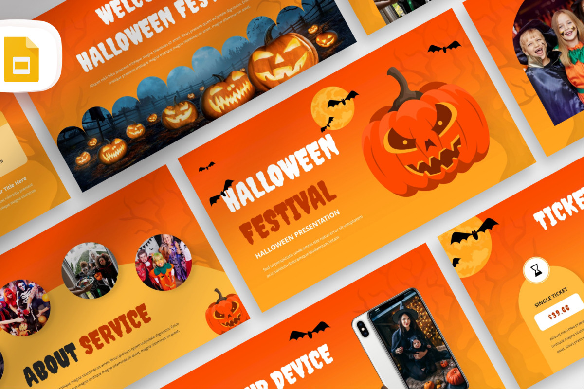Halloween Festival Google Slide Template | Nulivo Market