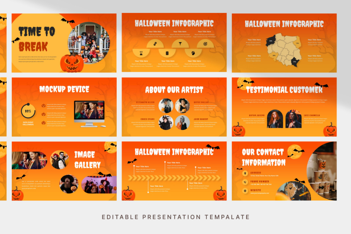 Halloween Festival Google Slide Template | Nulivo Market