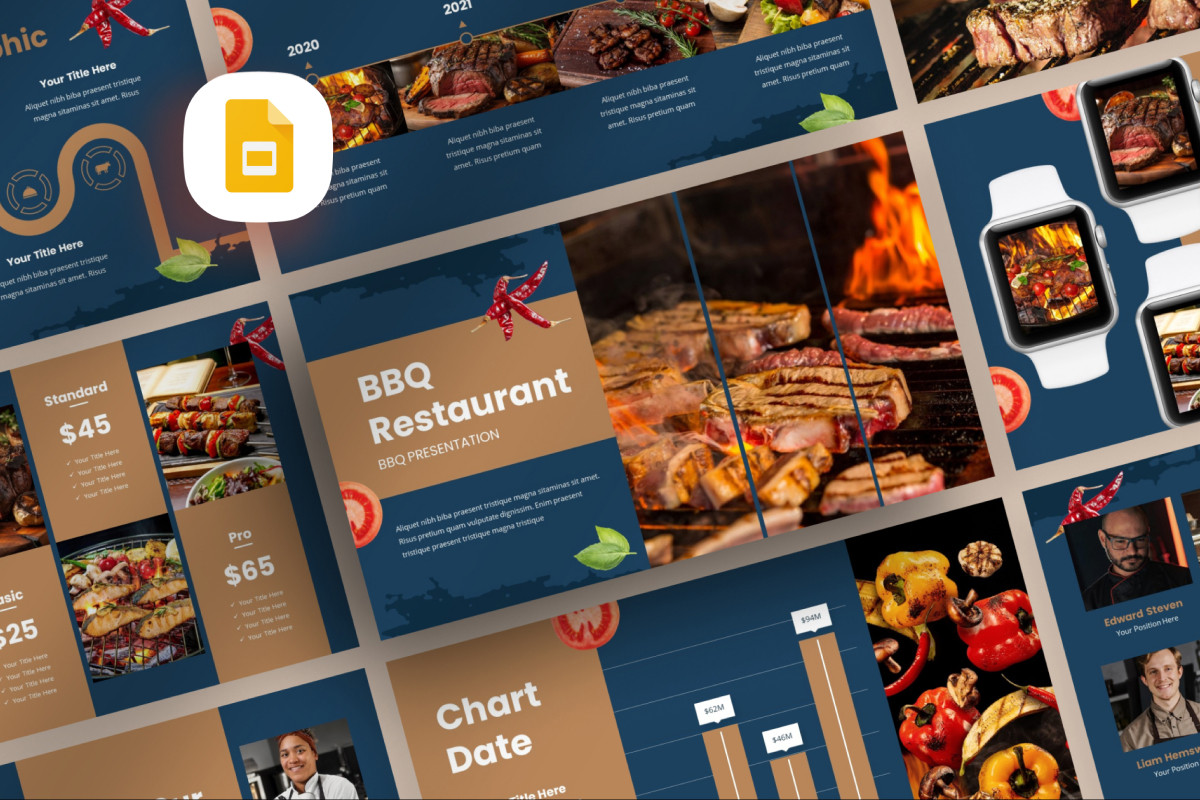Barbeque Restaurant Google Slide Template | Nulivo Market