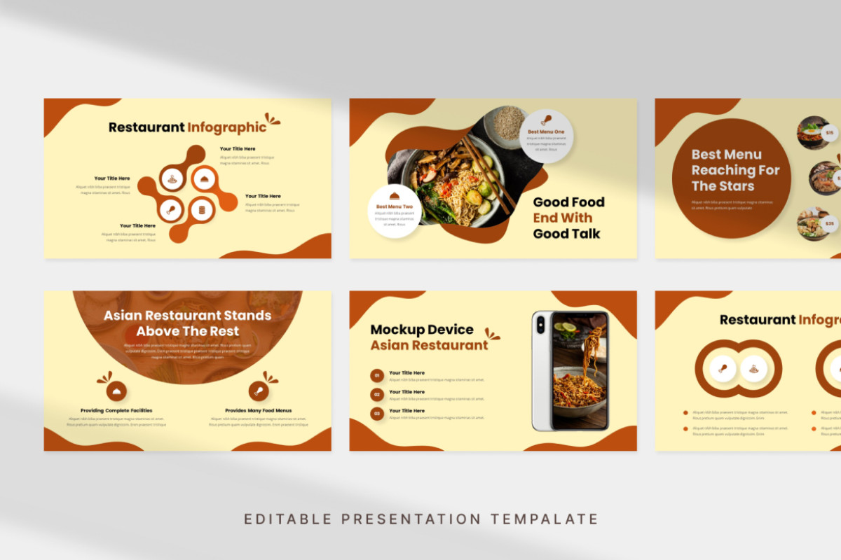 Asian Restaurant Google Slide Template | Nulivo Market