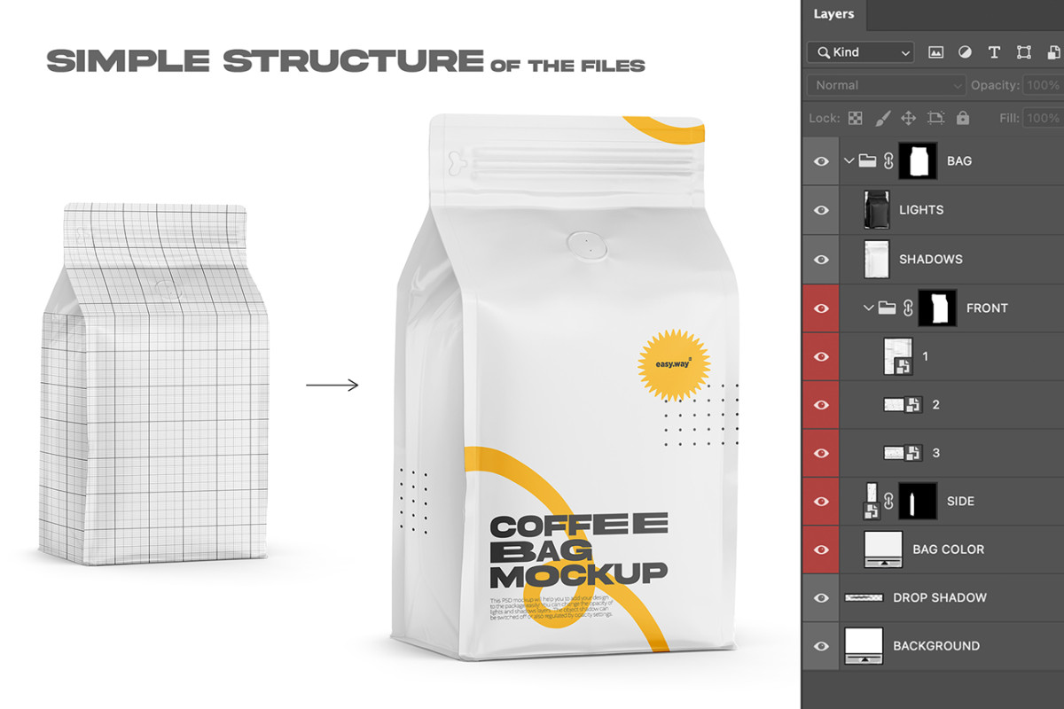 Matte Coffee Bag Mockups Set | Nulivo Market