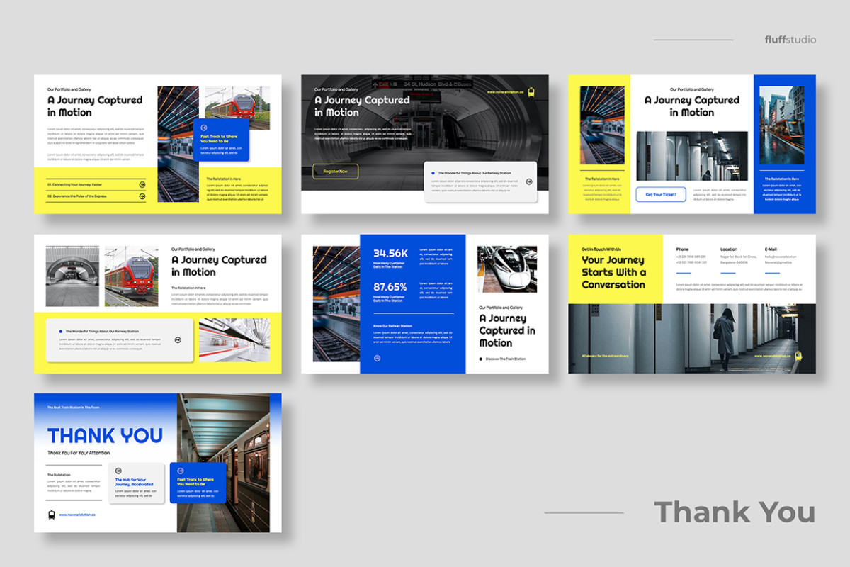 Transportation Train Powerpoint Template | Nulivo Market