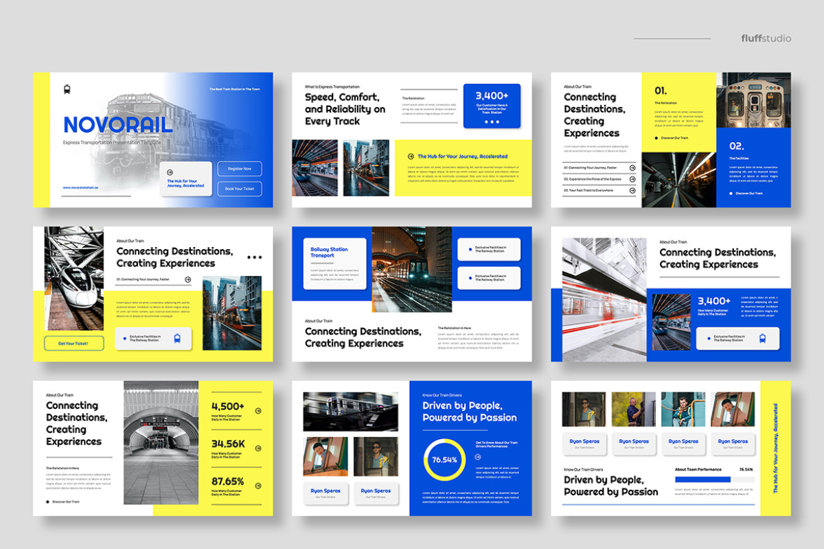Transportation Train Google Slides Template | Nulivo Market