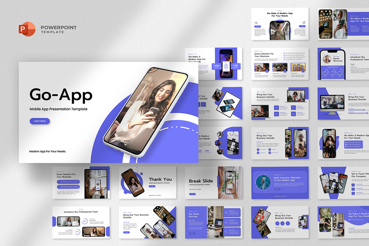 Go Mobile App PowerPoint Template Nulivo Market