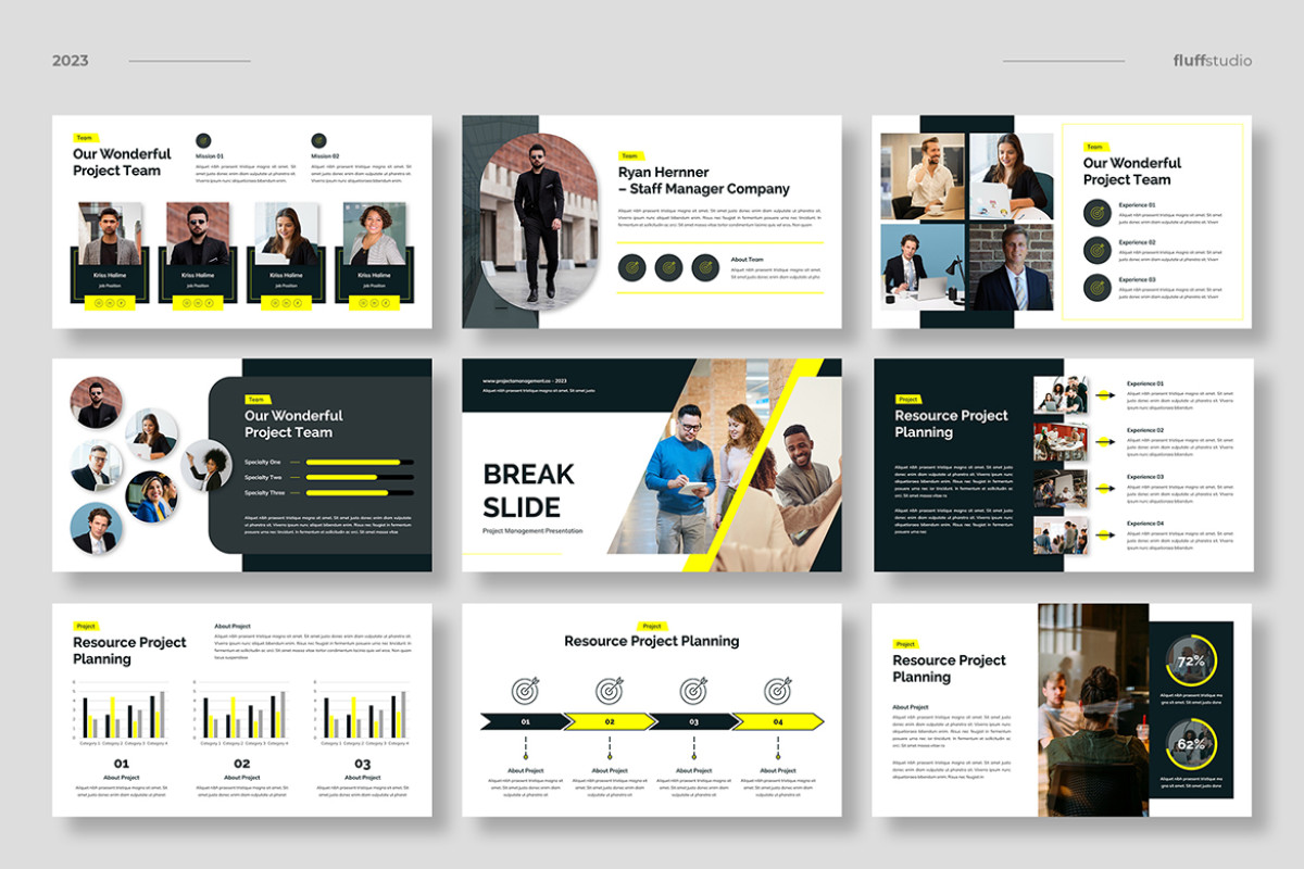 Projecta - Project Management Powerpoint Template | Nulivo Market