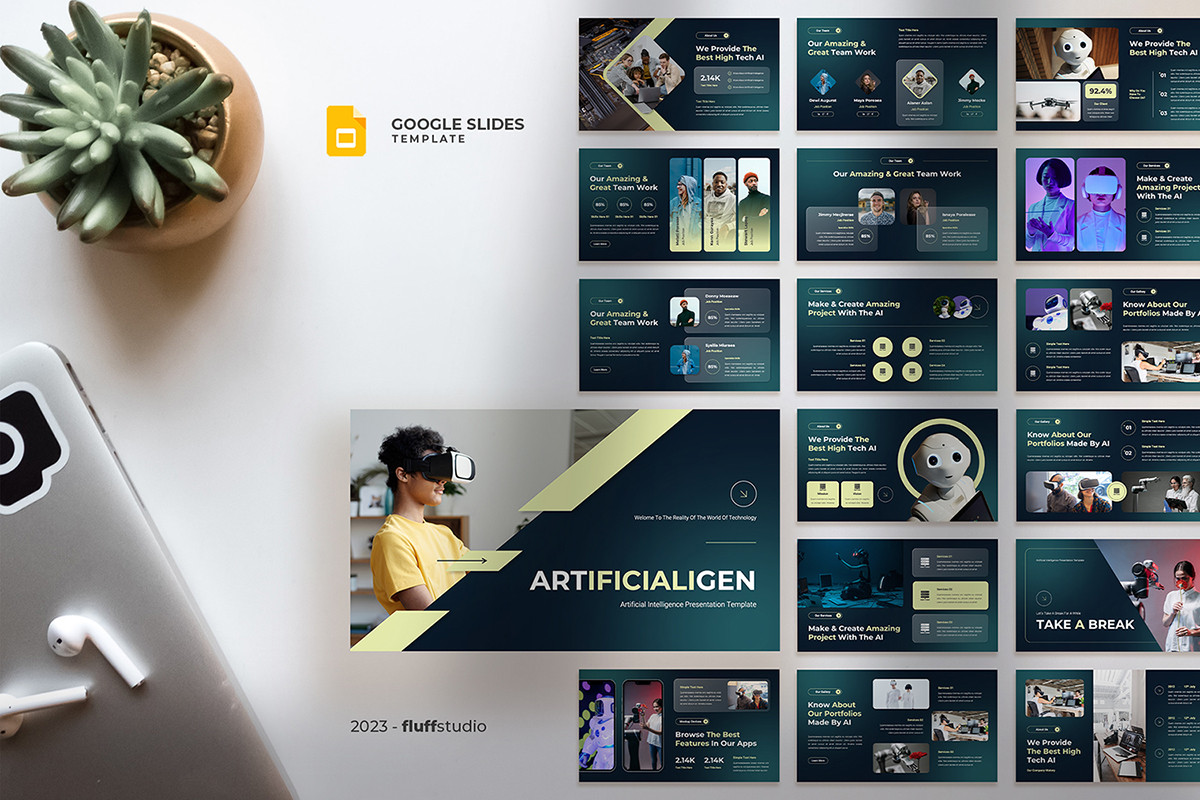 Artificial Intelligence Google Slides Template | Nulivo Market