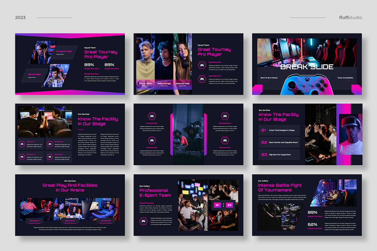 Gamelisme - Gaming eSports Google Slides Template | Nulivo Market