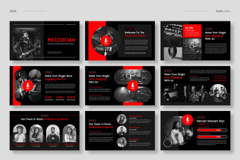 Music Production & Recording Studio Google Slides Template | Nulivo Market