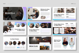 Music School & Course Powerpoint Template | Nulivo Market