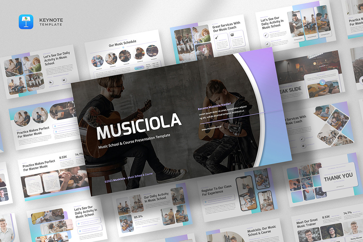Music School & Course Keynote Template | Nulivo Market