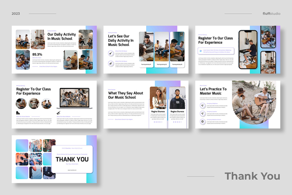 Music School & Course Google Slides Template | Nulivo Market