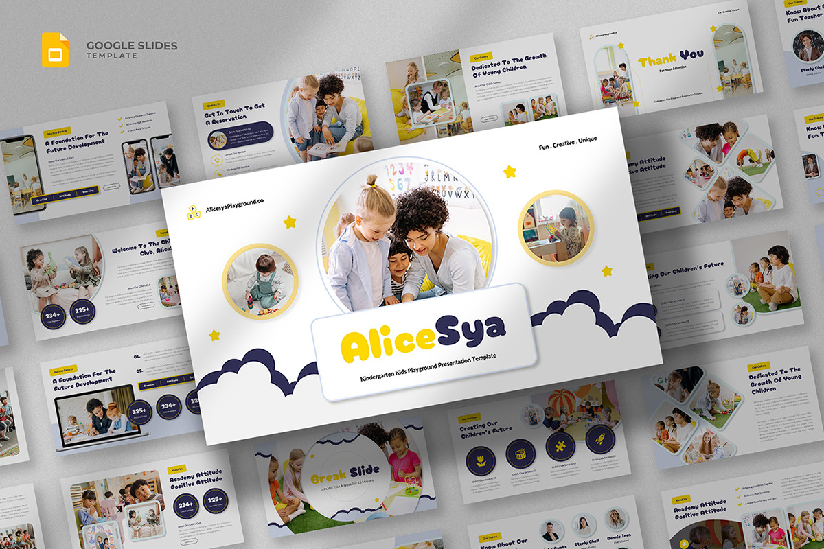 Kids Kindergarten Google Slides Template Nulivo Market