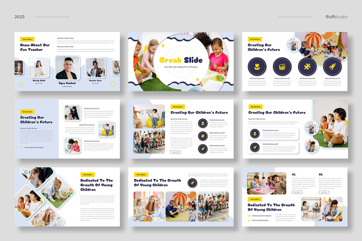 Kids & Kindergarten Google Slides Template | Nulivo Market